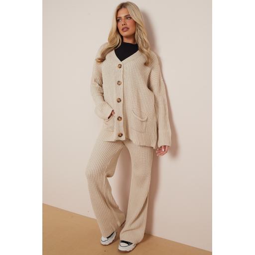 Knitted two piece cardigan set